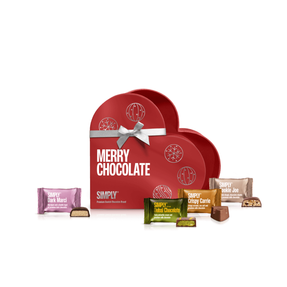 Pralinenschachtel 20 Stk – Simply® Merry Chocolate Heart - Simply®